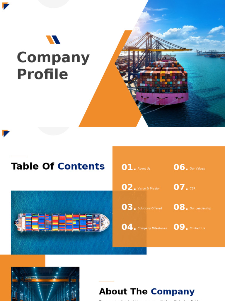 Free Company Profile Template | PDF | Logistics | Corporate Social ...