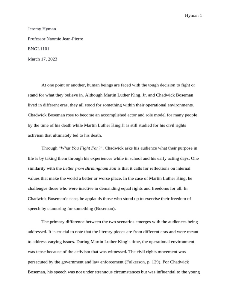 Compare and Contrast | PDF | Martin Luther King Jr.