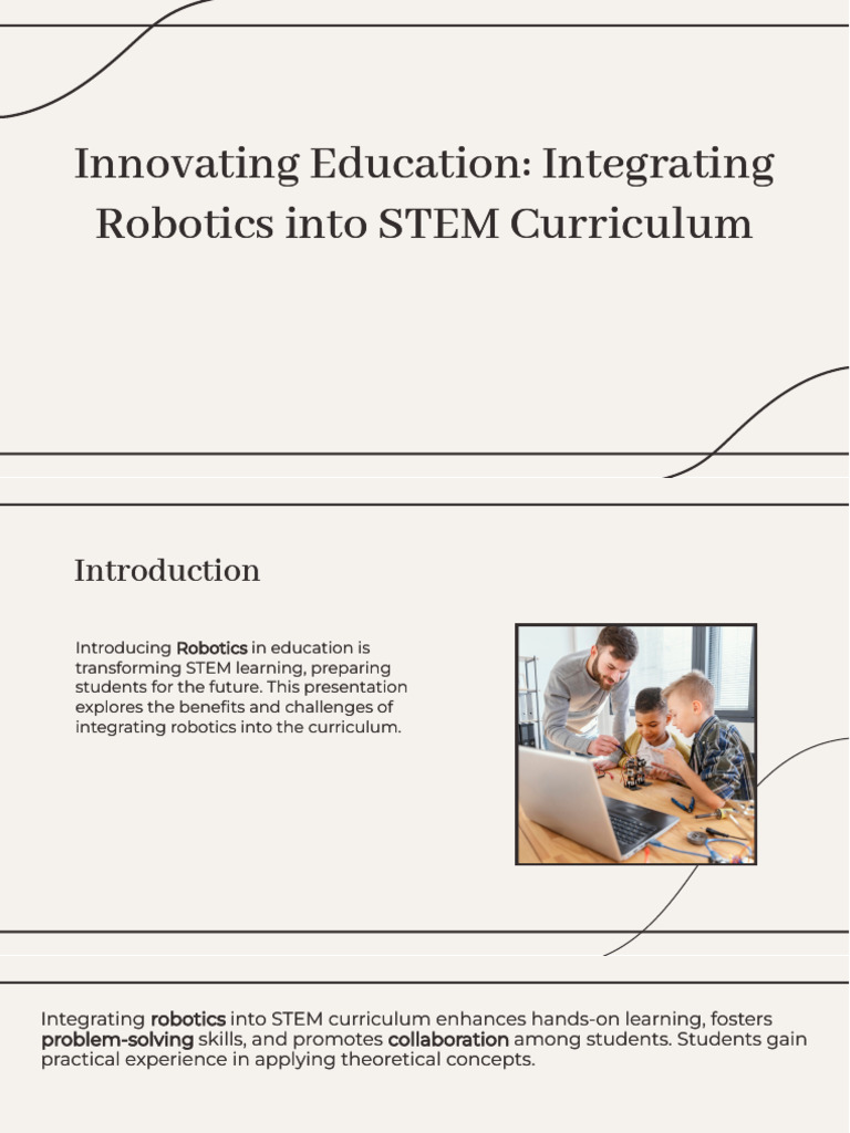 Slidesgo Innovating Education Integrating Robotics Into Stem Curriculum 20240619200429HRlM | PDF