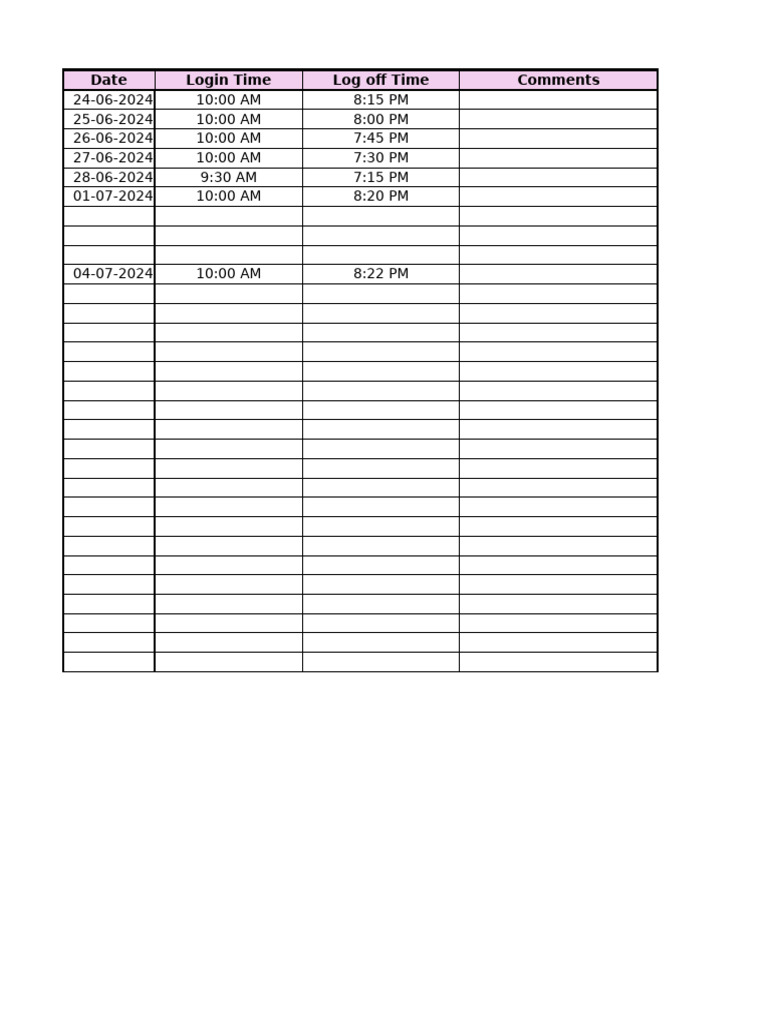 Attendance 2024 | PDF