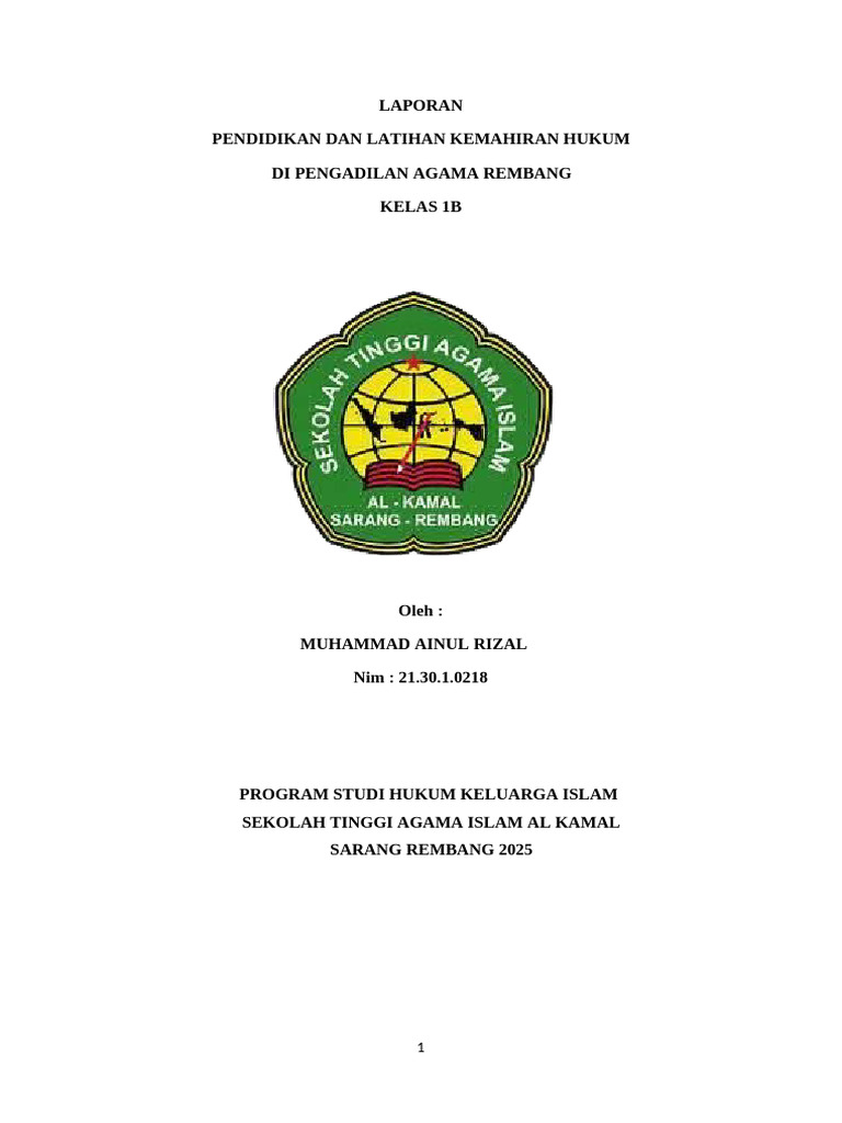 LAPORAN PLKH M.A. Rizal 2025 | PDF