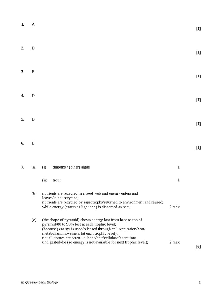 Ecology Mixed Questions Answers | PDF | Greenhouse Effect | Food Web