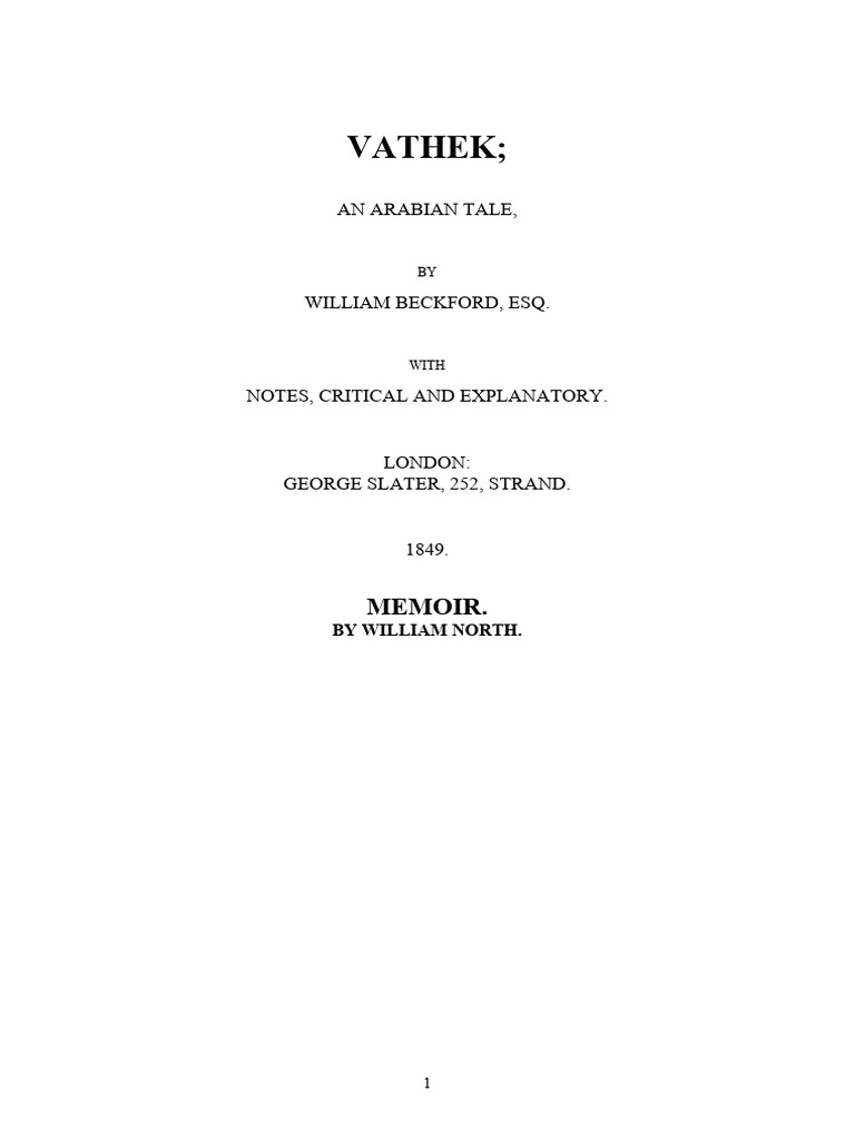 William Beckford - Vathek | PDF