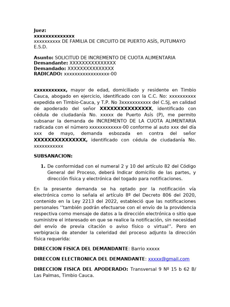 Escrito Subsana | PDF