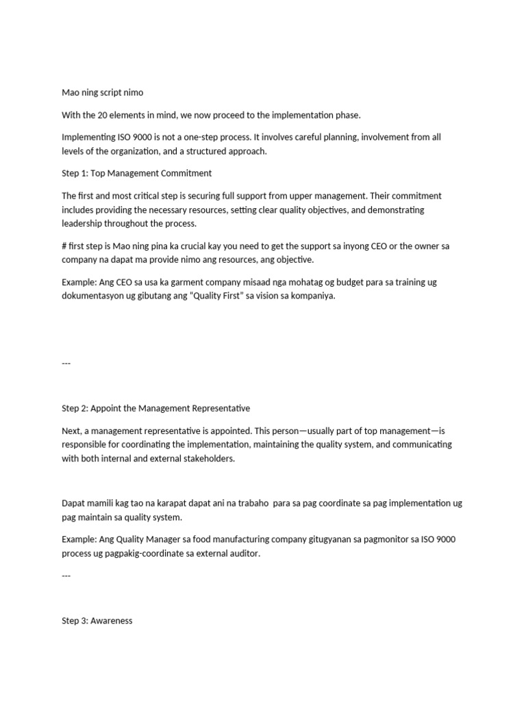 Steps 1 To 9 Script Nimo | PDF | Audit | Business