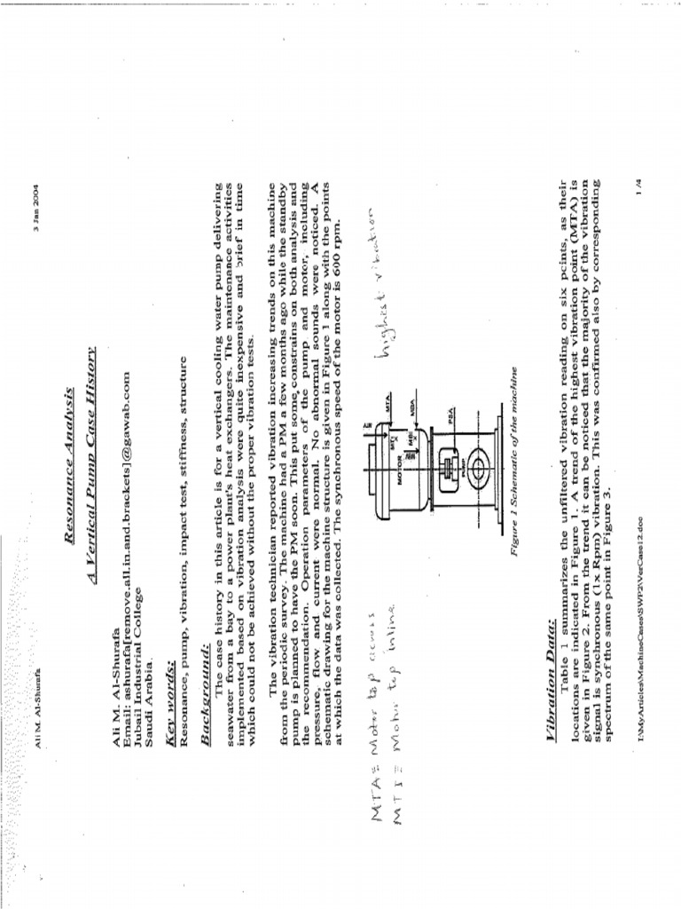 Vertical Pump Resonance | PDF