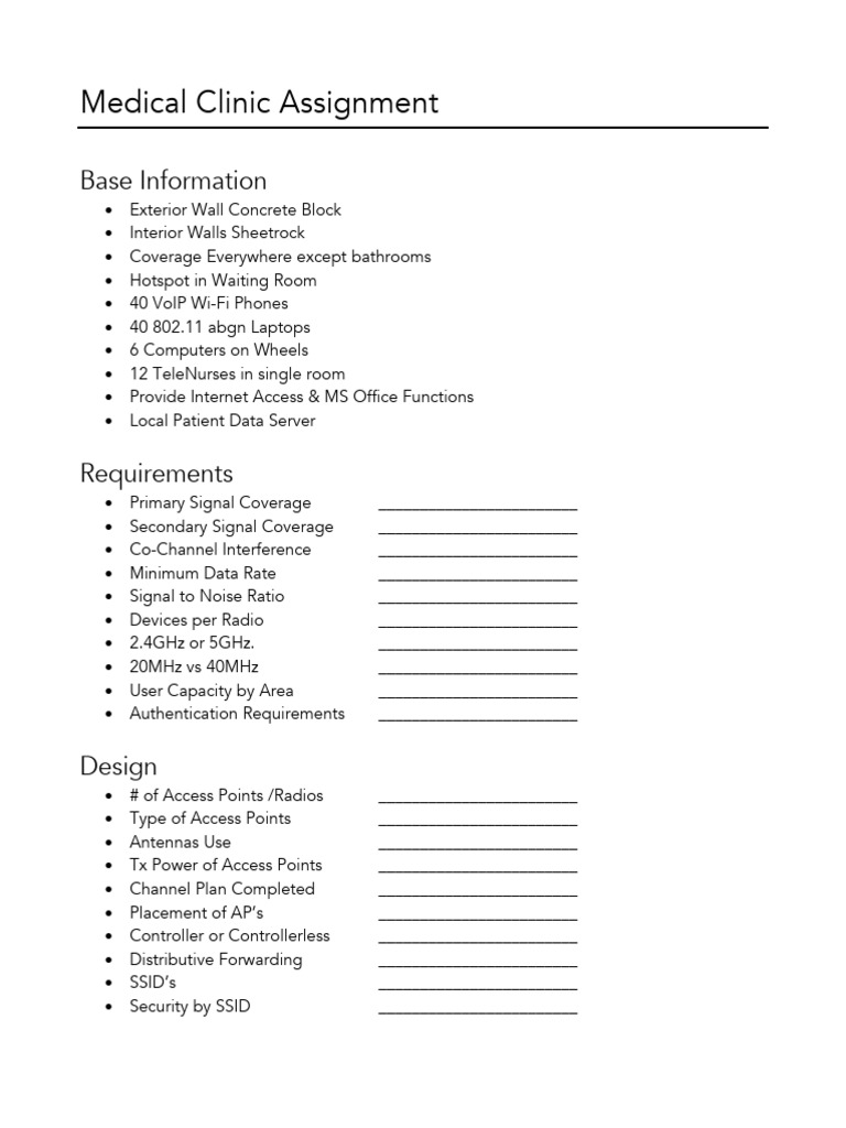 Medical Clinic Assignment v2 | PDF