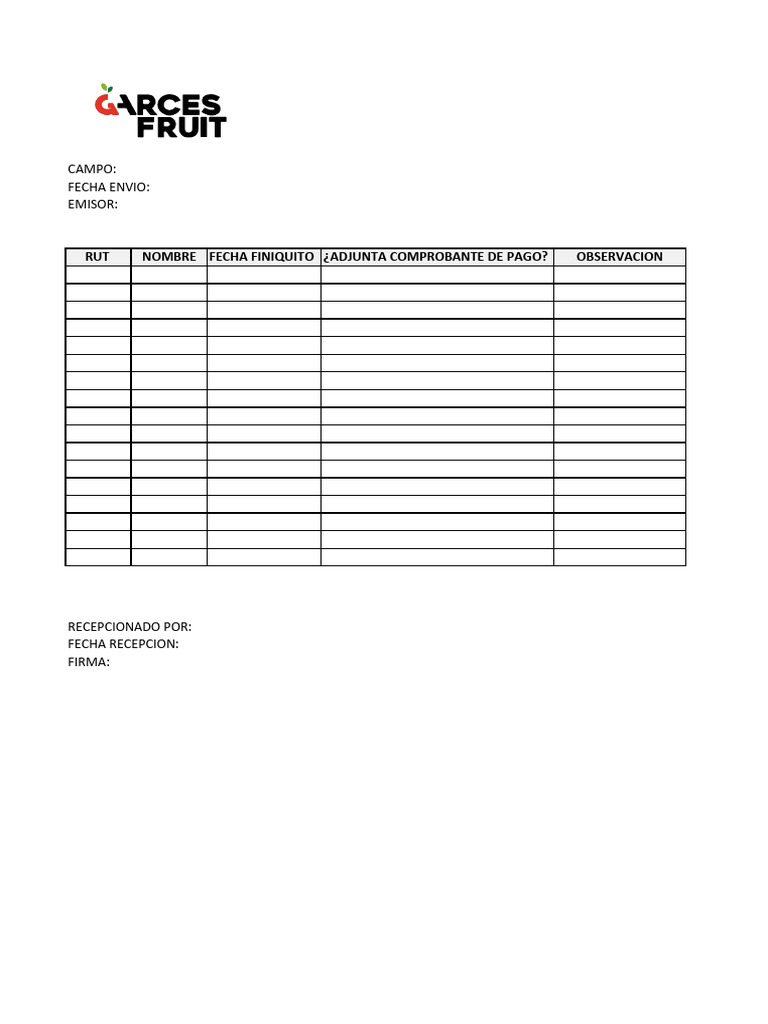 05 - Formato Devolucion Finiquitos | PDF