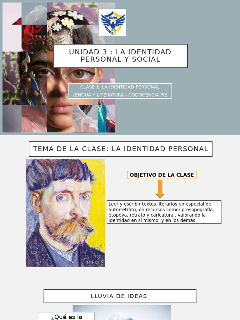 Unidad 3 Identidades Personales | PDF | Retrato | Las artes