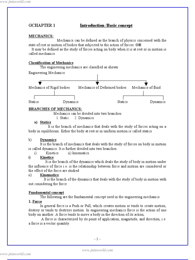 Engineering Mechanics Notes | PDF | Sine | Force