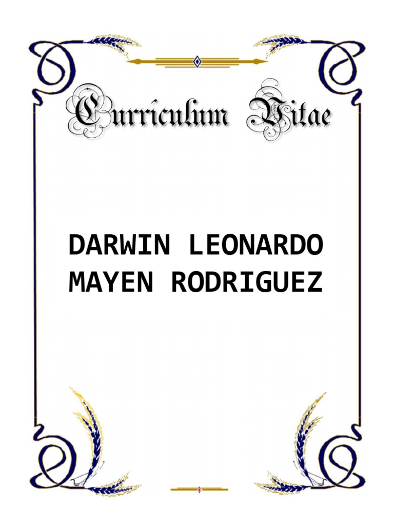 Curriculum Darwin Leonardo Mayen Rodriguez | PDF