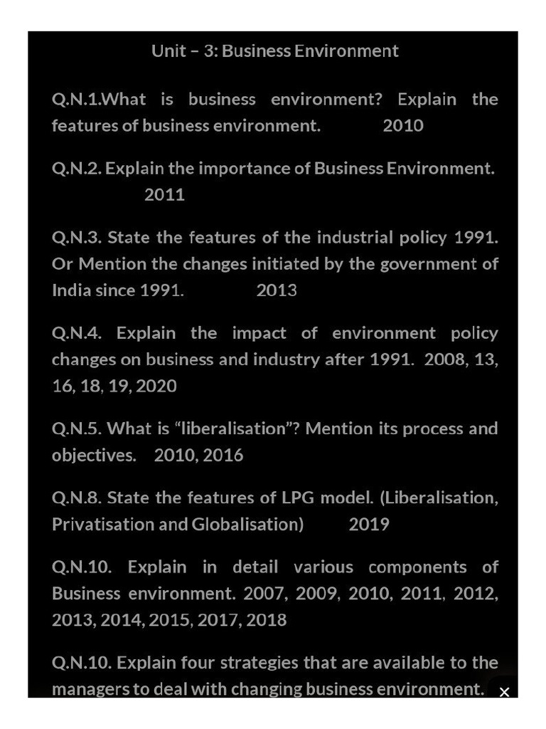 Unit-3 Business Studies Important Questions | PDF