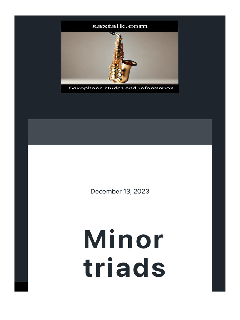 All Minor Triads in 12 Keys | PDF