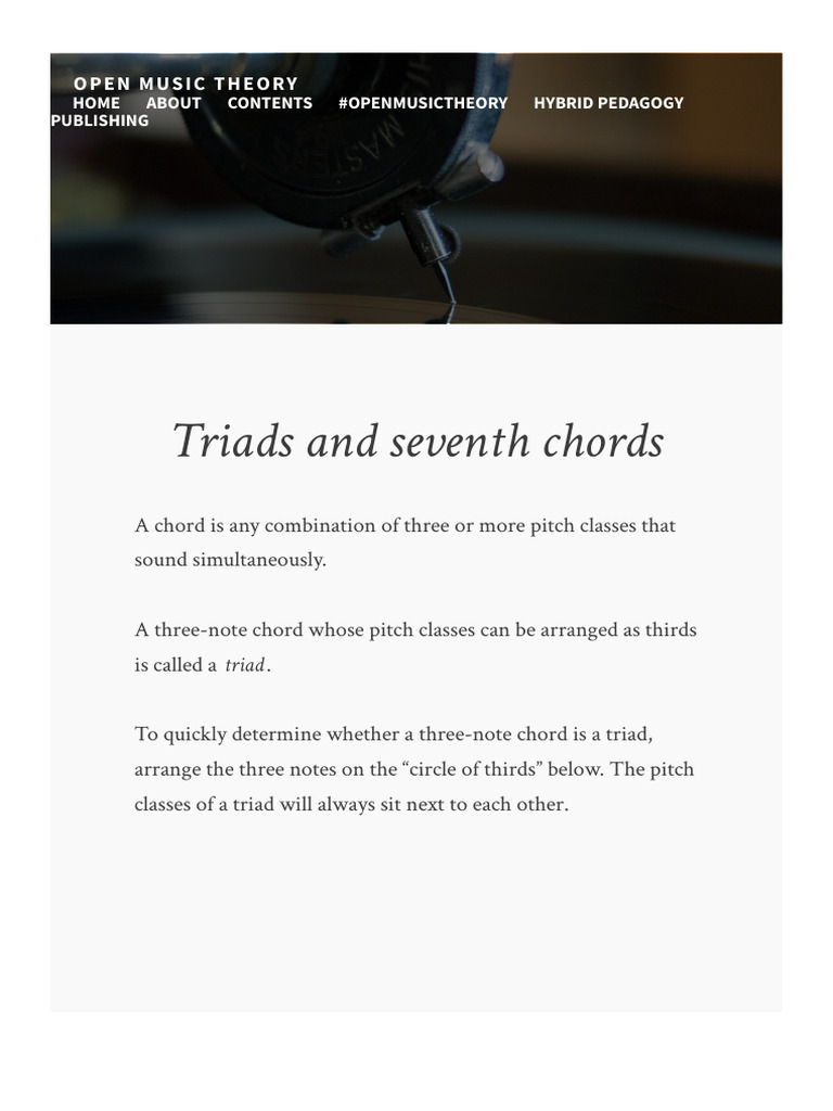 Understanding Triads and Seventh Chords | PDF | Chord (Music ...