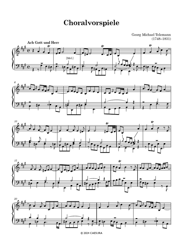 Telemann - Chorale Preludes | PDF | Christian Hymns | Hymns