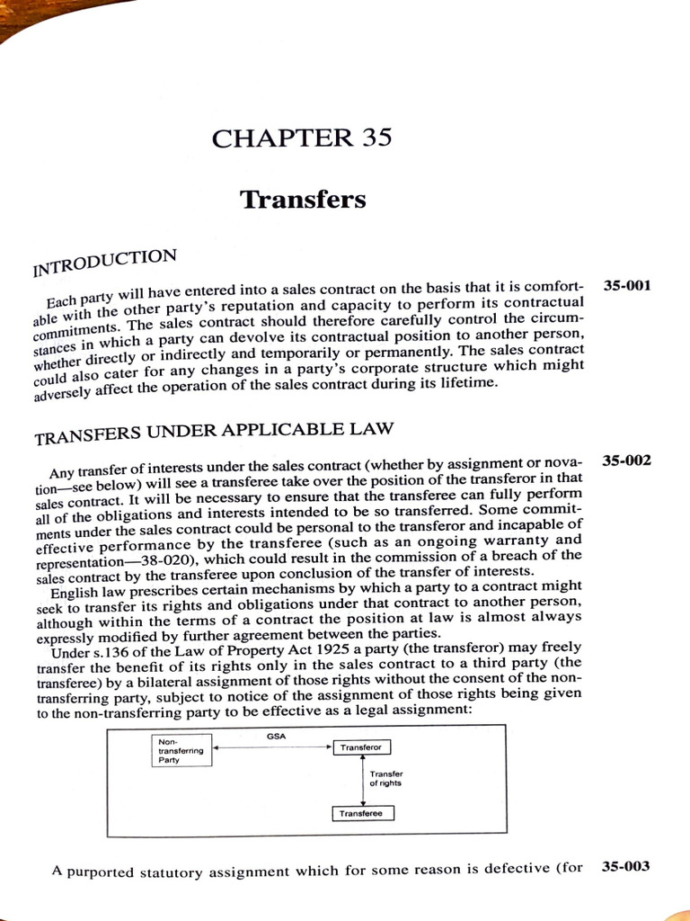 Chap 35 and 36 - Transfers and Termination | PDF | Breach Of Contract ...