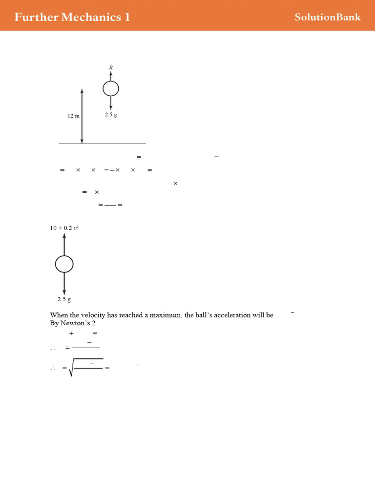 AS Further Mechanics 1 - Practice Paper 1 Solutions | PDF | Force ...