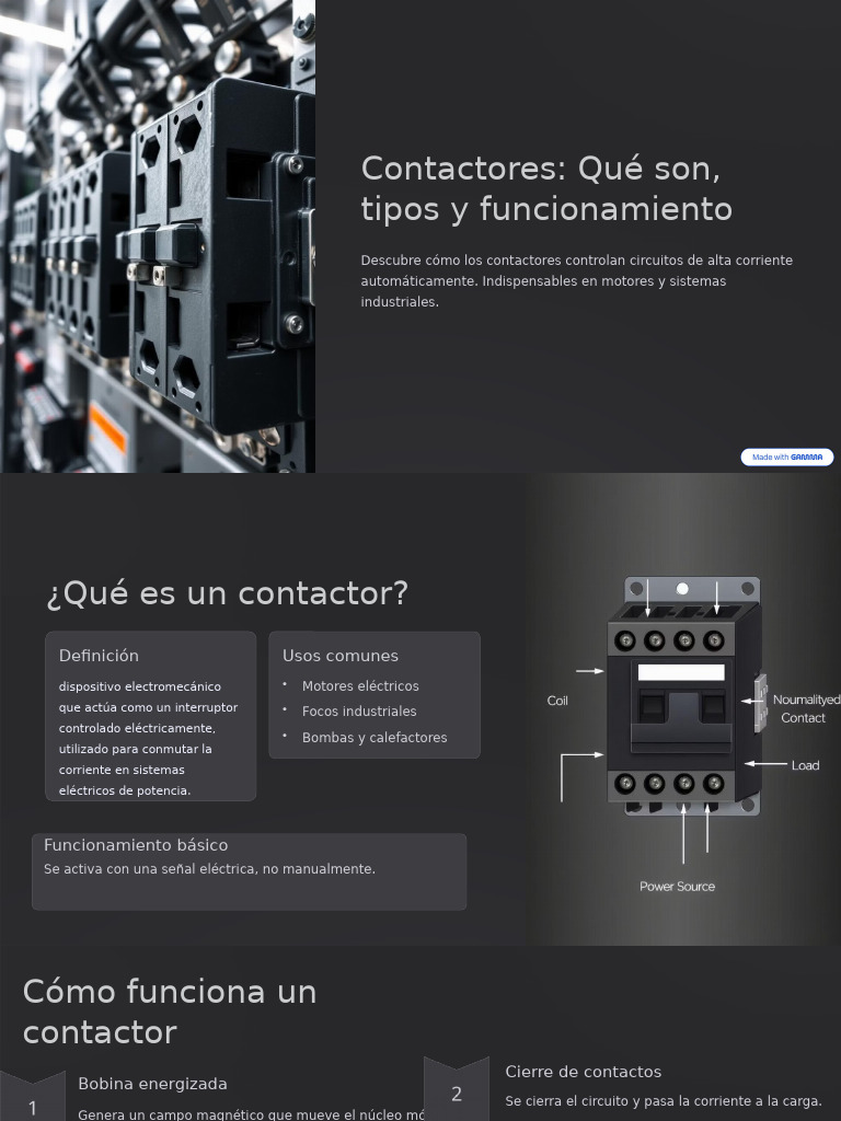 Contactores Que Son Tipos y Funcionamiento _ GRUPO | PDF | Motor ...