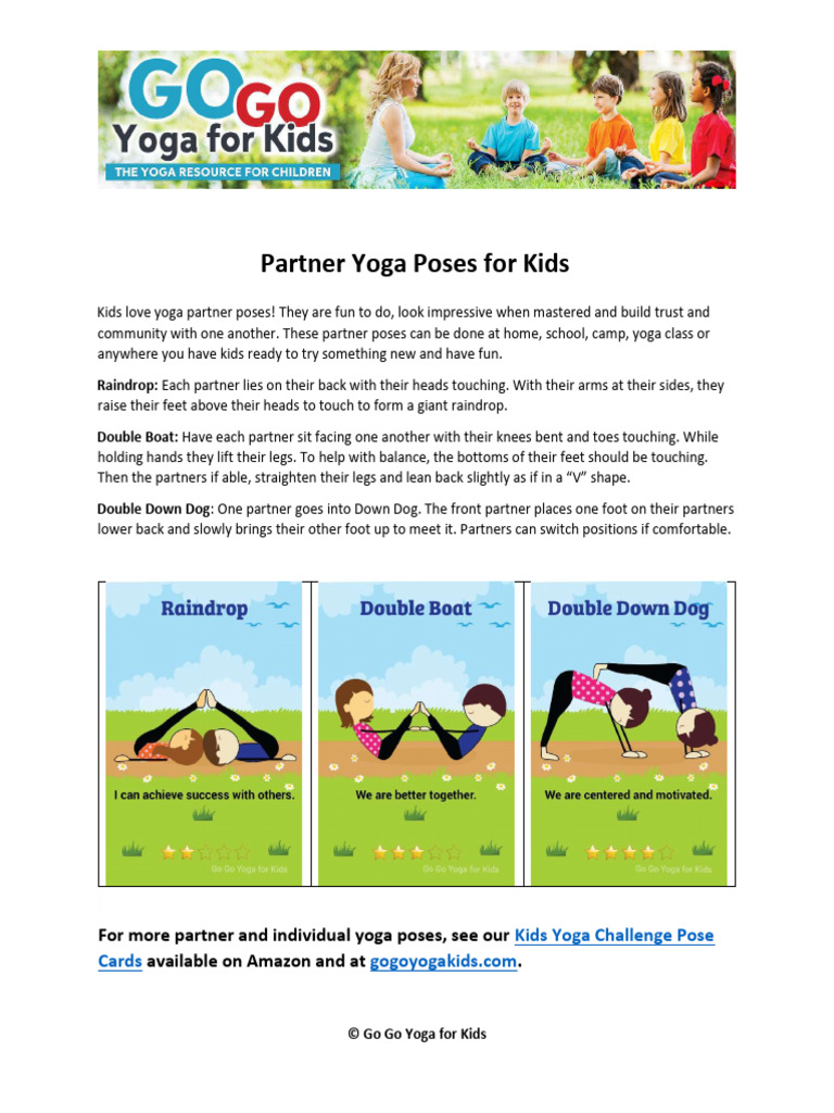 Partner Yoga Poses for Kids Fun | PDF