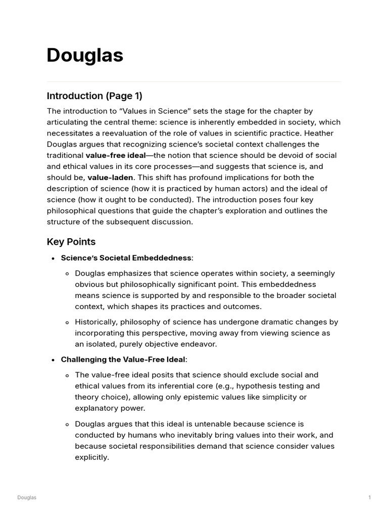 Values in Science Heather Douglas | PDF | Epistemology | Science