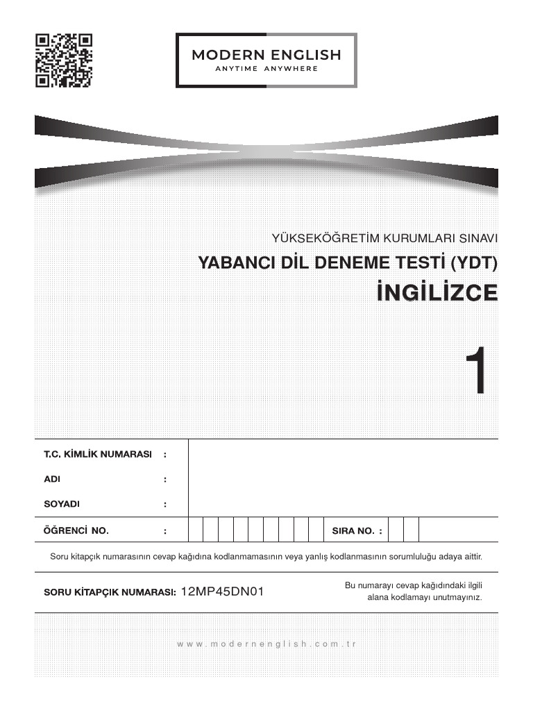 MASTER Deneme 12MP45DN01 Ornek | PDF | Adolescence | Desert