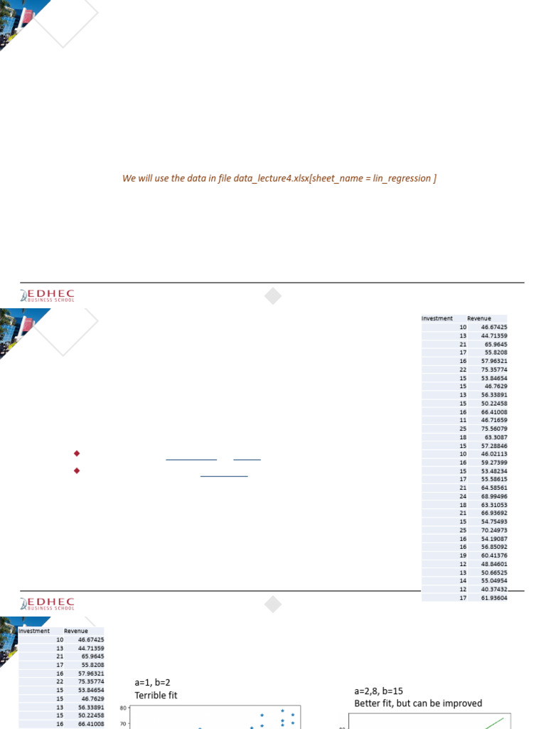 4.3 Linear Regression Slides | PDF | Linear Regression | Applied Mathematics
