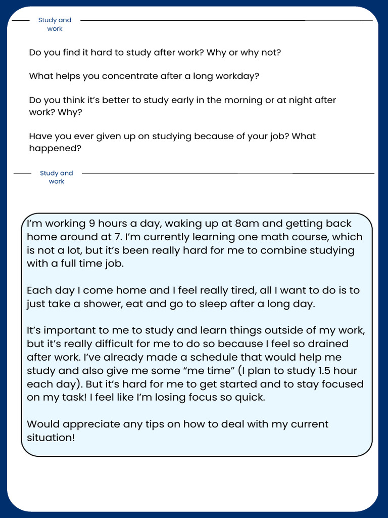 Tips for Studying After Work | PDF