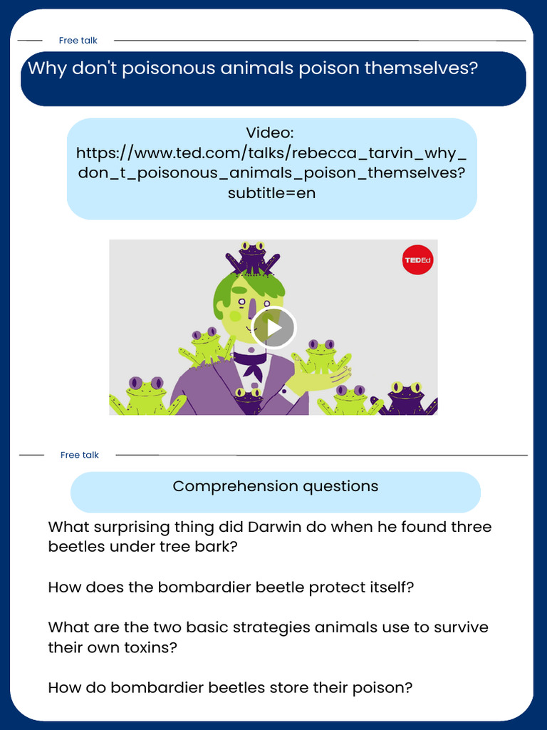 Why Don't Poisonous Animals Poison Themselves | PDF