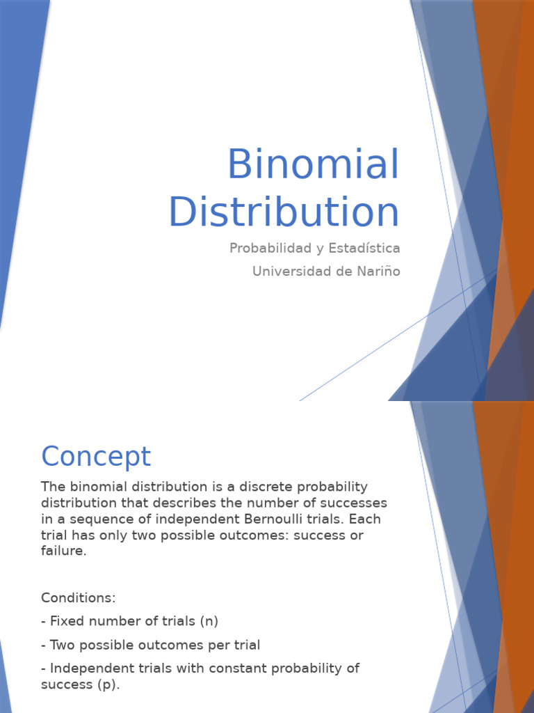 Distribución Binomial | PDF | Teoría de probabilidad | Probabilidad