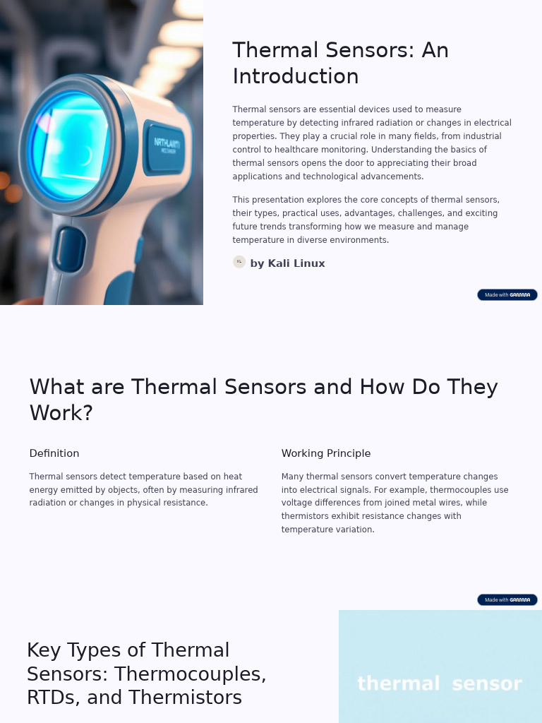 Introduction to Thermal Sensors | PDF | Sensor | Thermocouple