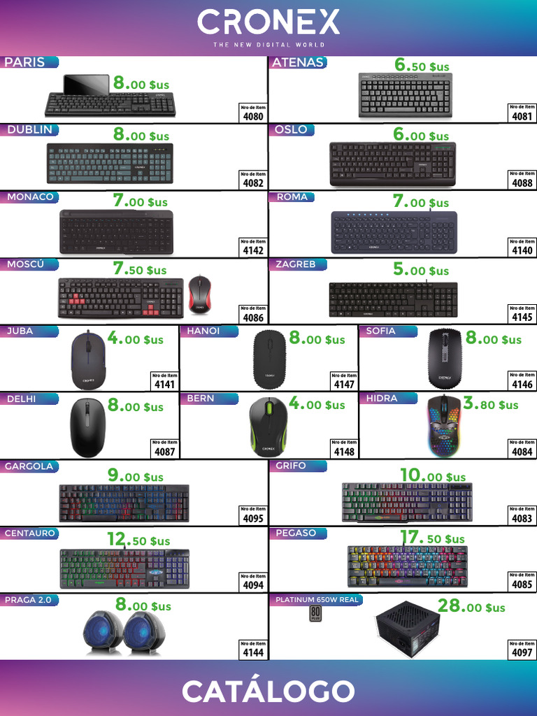 Catálogo Reducido Cronex Con Precio | PDF