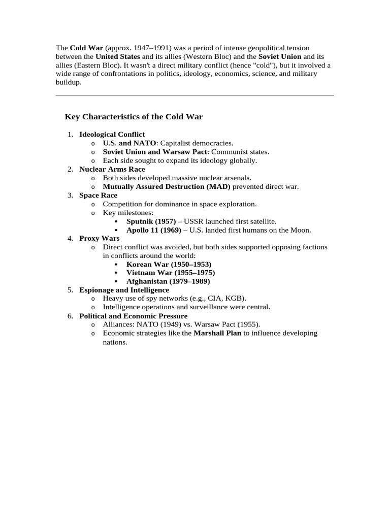Cold War | PDF