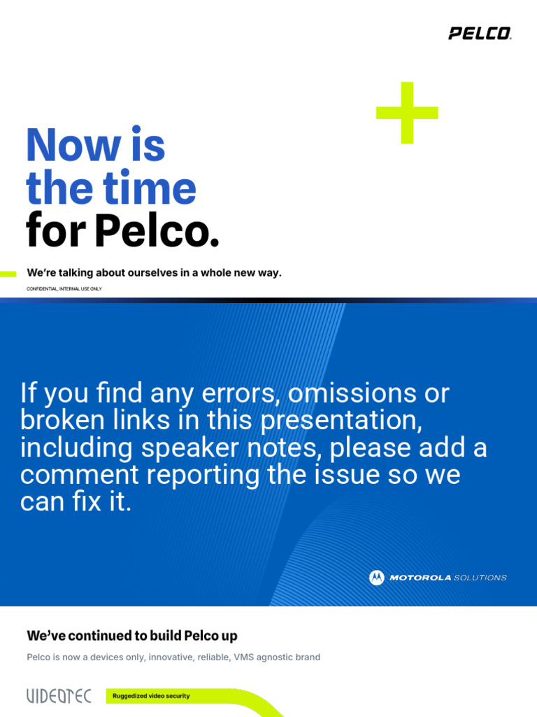 May 2025 Sales Enablement Training - Pelco | PDF | Infrared | Camera