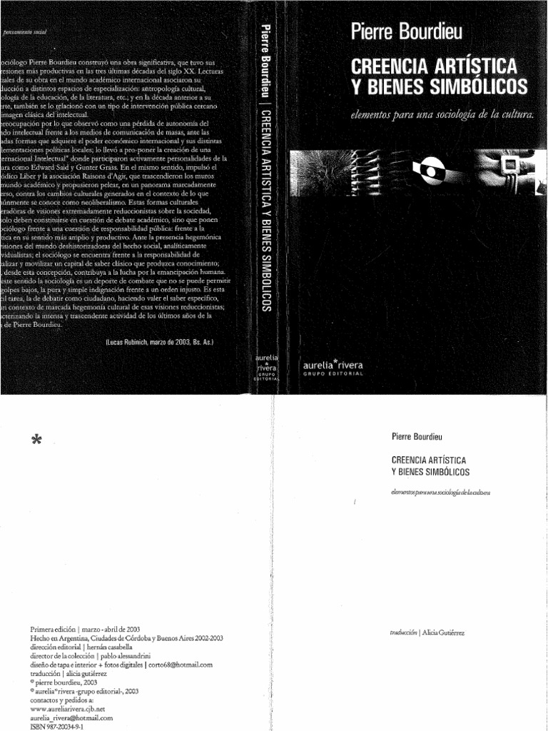 Bourdieu. Preguntas Sobre El Arte (1) | PDF