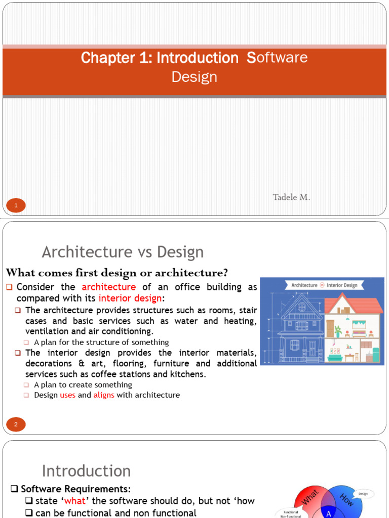 Chapter 1 - Introduction Software Design | PDF | Graphical User Interfaces | User Interface