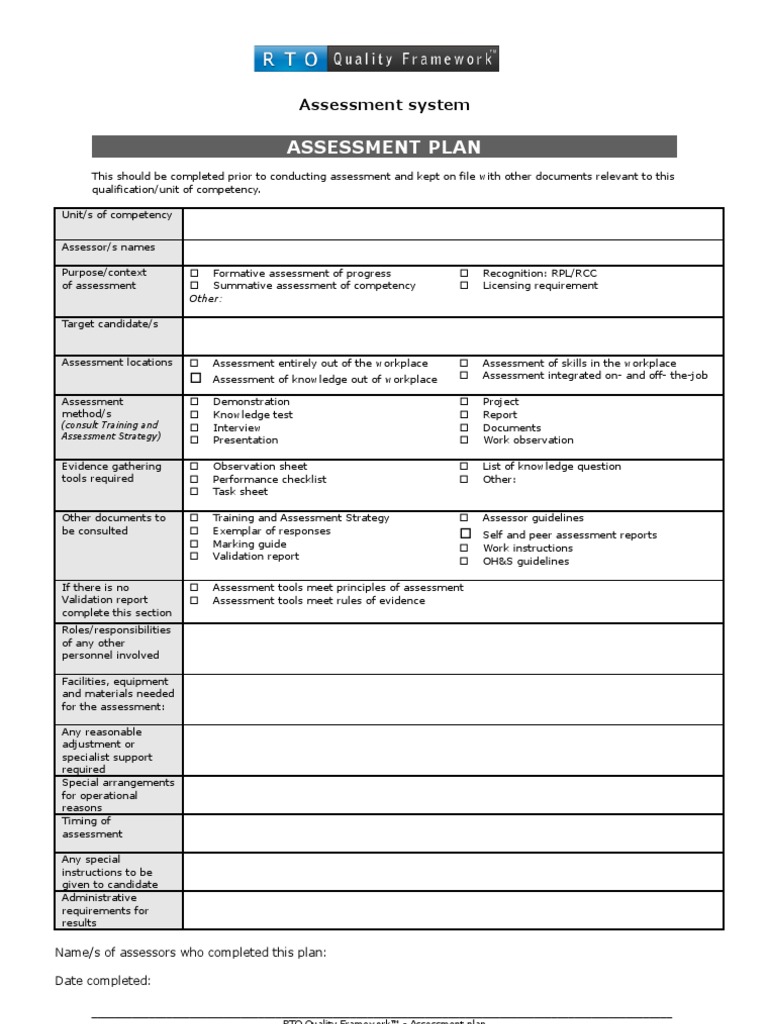 Assessment Plan Template | PDF | Educational Assessment | Pedagogy