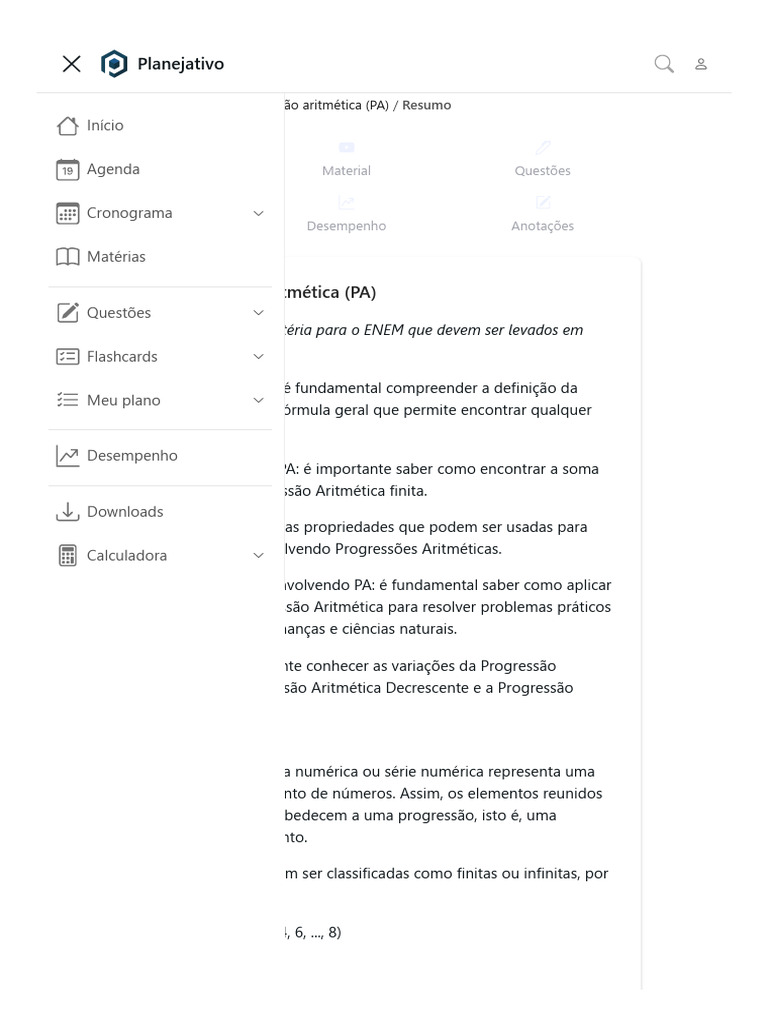 Estudar 344 Resumo Matematica-progressao-Aritmetica-pa | PDF ...