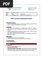 Cardiac CTA Report Summary | PDF
