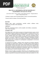 Detección de Coliformes Totales en Alimentos | PDF | Alimentos | Biología