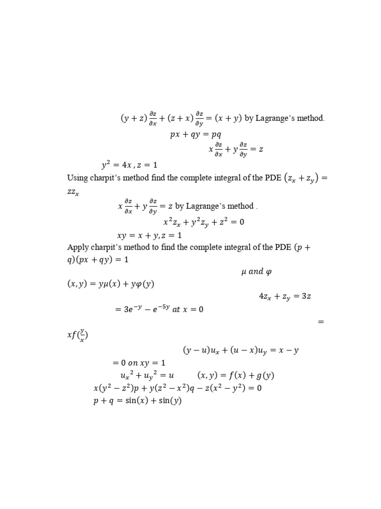 Pde Question Bank | PDF