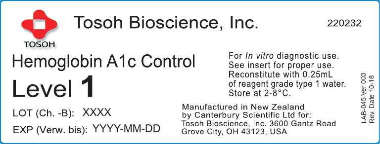 Tosoh Uni HbA1c Vial Level 1 Label | PDF