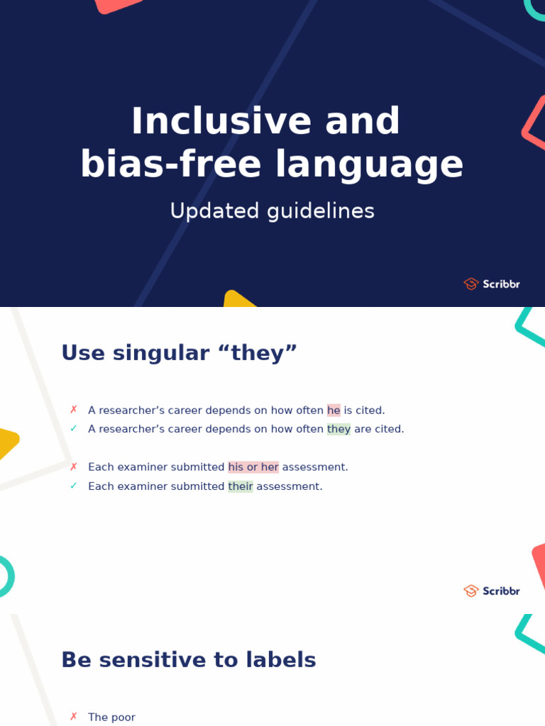 Inclusive and Bias-Free Language: Updated Guidelines | PDF