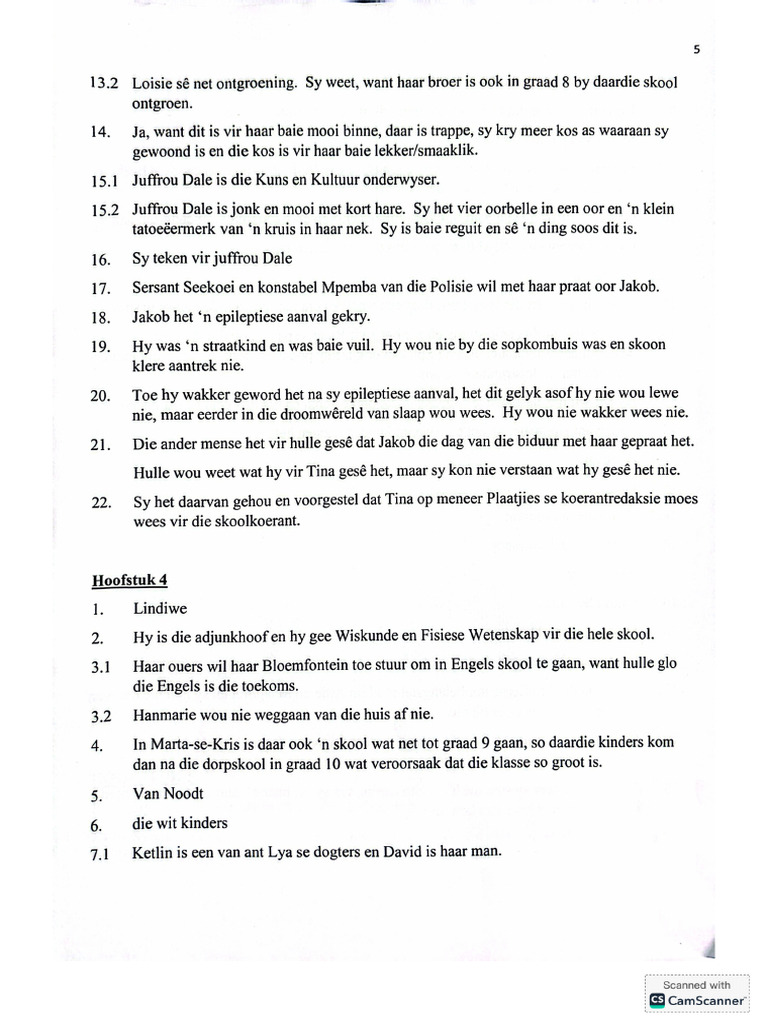 Kruppel Engel Hoofstuk 4-6 | PDF