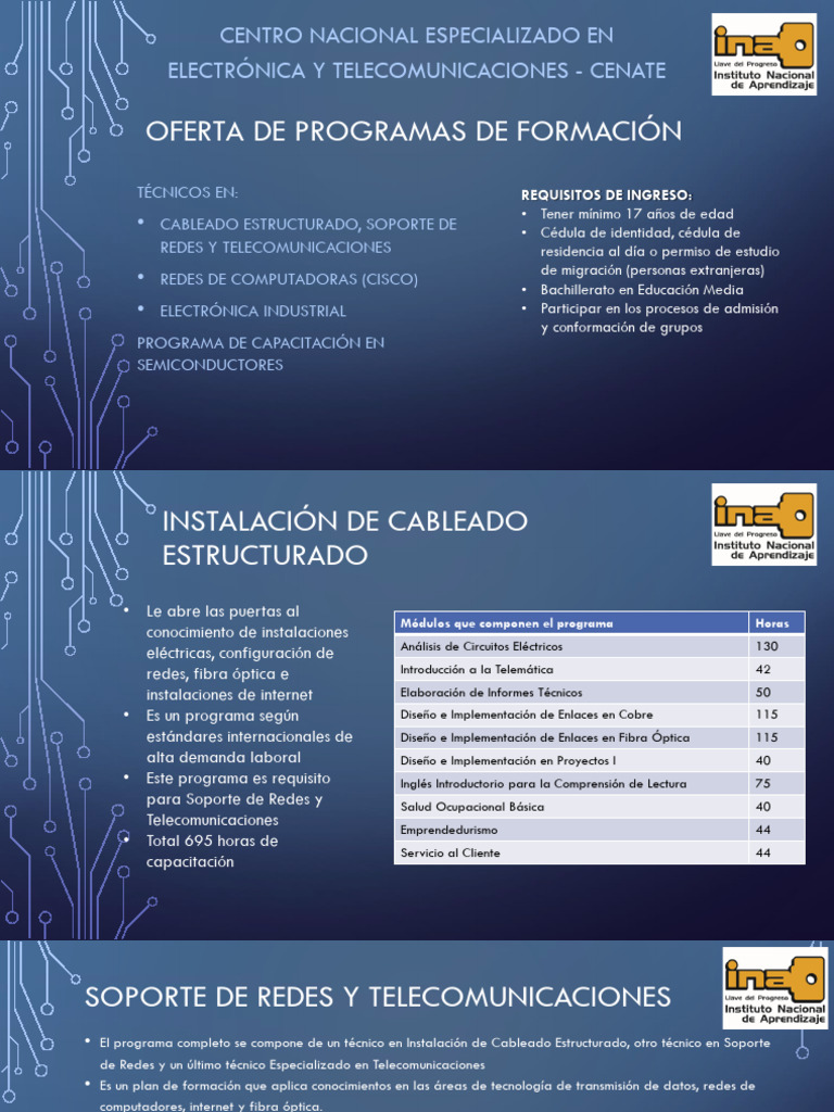 Programas Técnicos en Electrónica y Redes | PDF | Telecomunicaciones ...