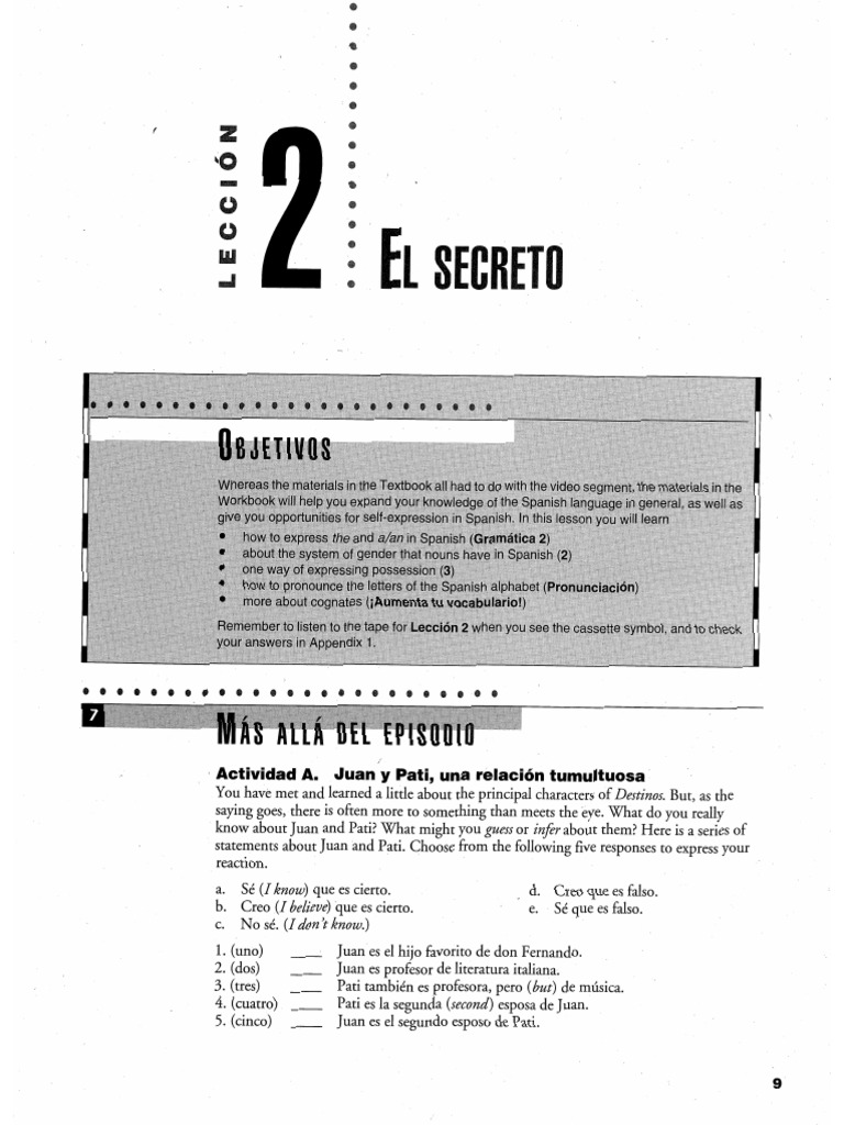 Destinos Chapter 2 | PDF