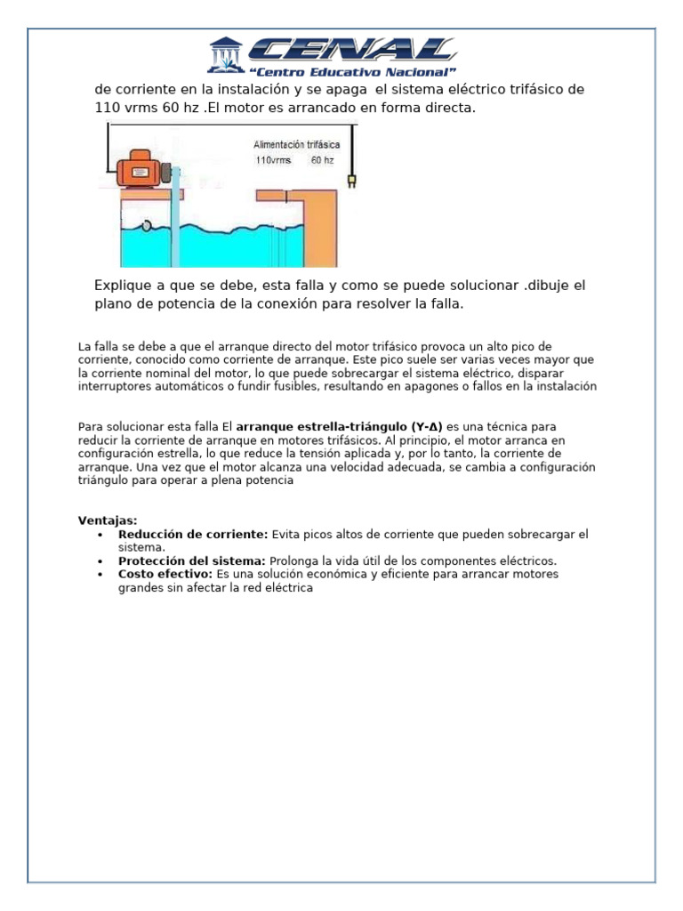 De Corriente en La Instalación y Se Apaga El Sistema Eléctrico Trifásico de 110 Vrms 60 HZ | PDF ...