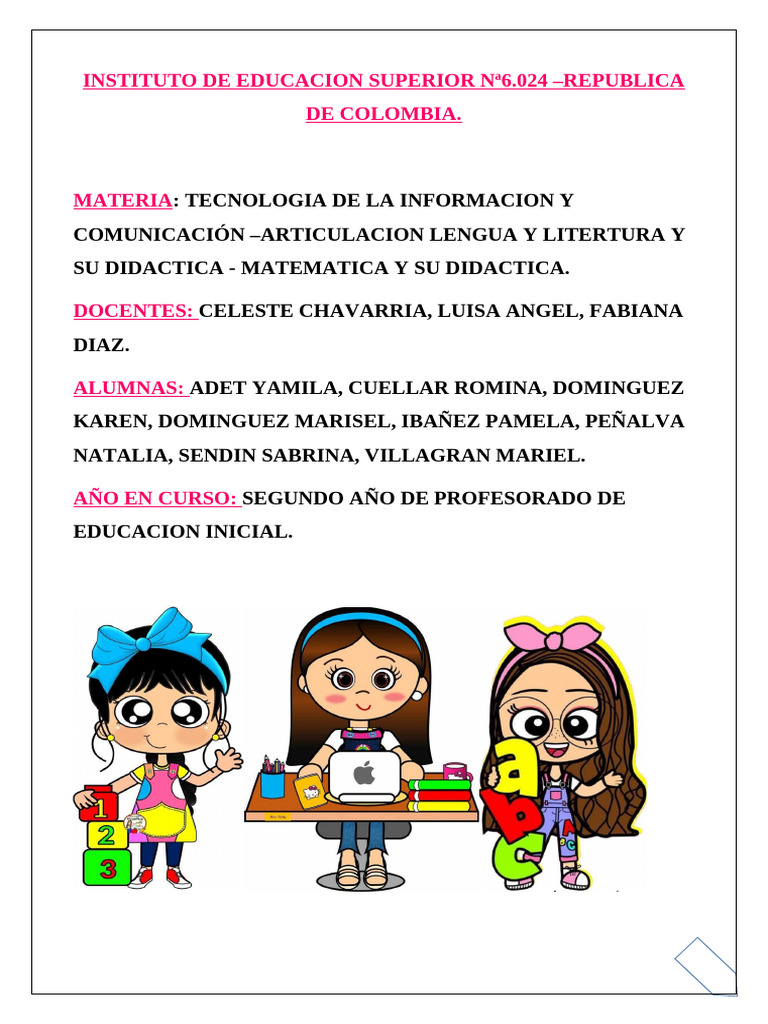 Final Tic Articulacion Con Matematicas y Lengua | PDF | Pensamiento | Narración