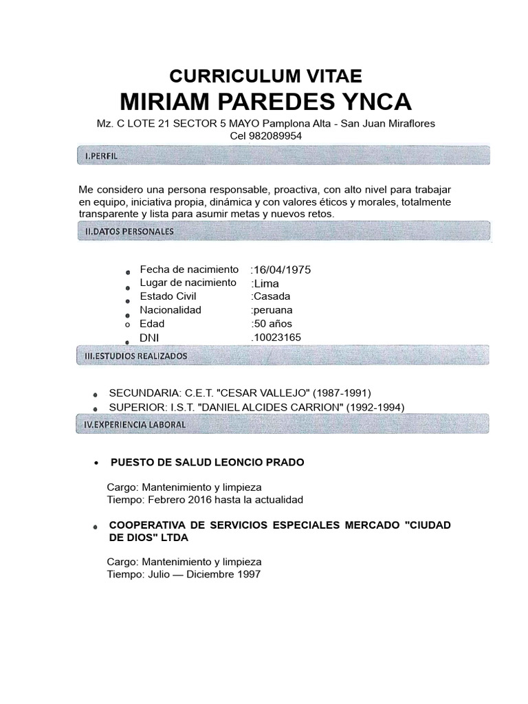Cv Miriam Merged | PDF