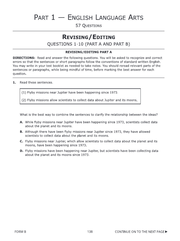 SHSAT Practice Test Form B (2022) | PDF