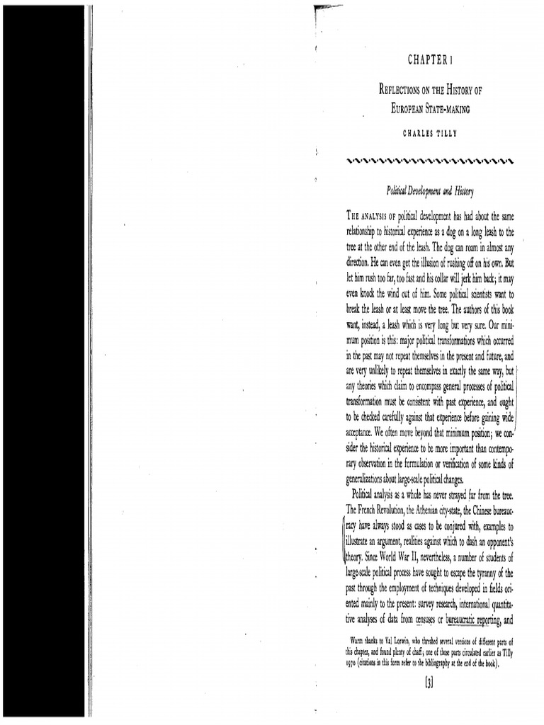 Charles Tilly - Formation of National States in Western Europe, Ch. 1 | PDF